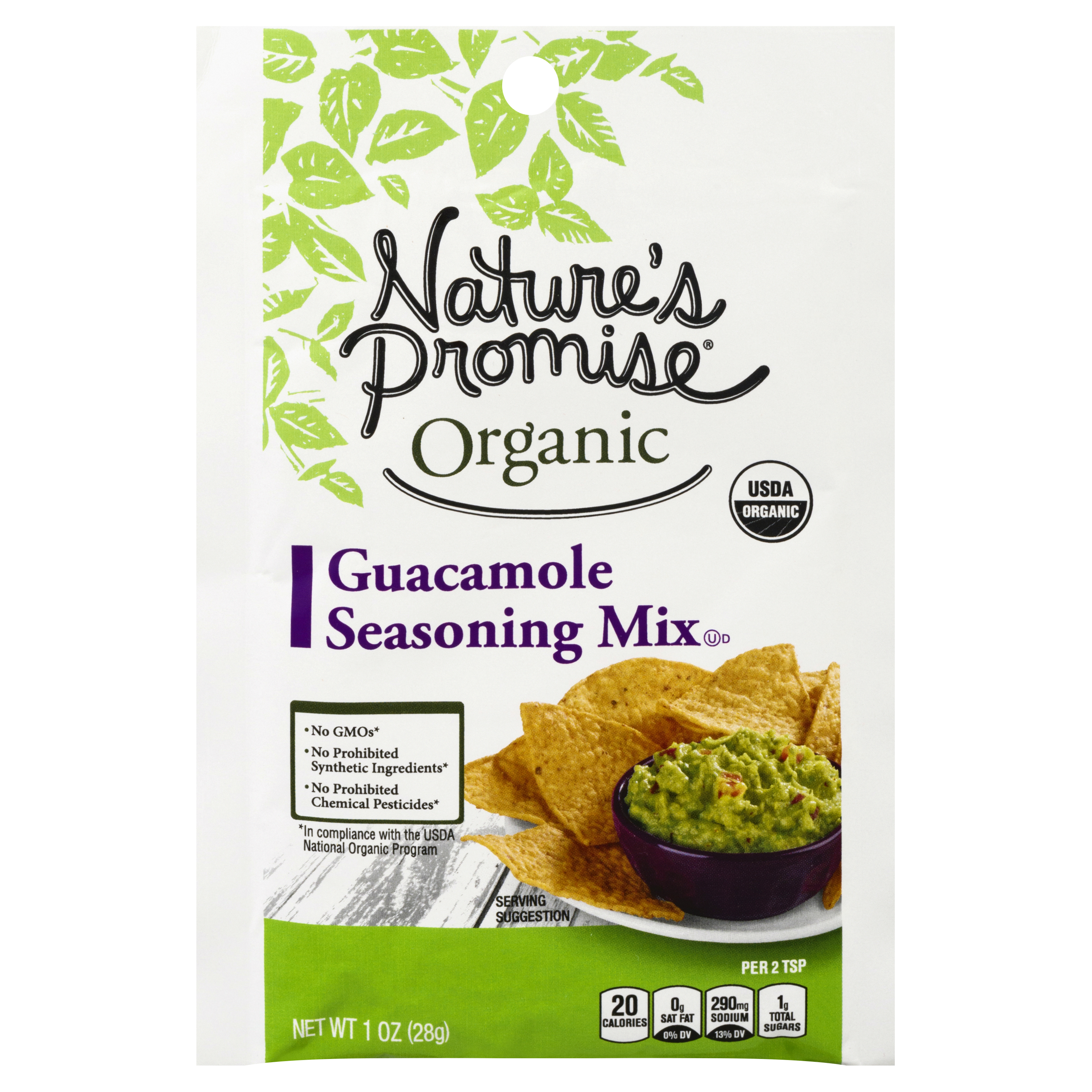 Natures Promise Organic Guacamole Seasoning Mix 1 oz PACKET