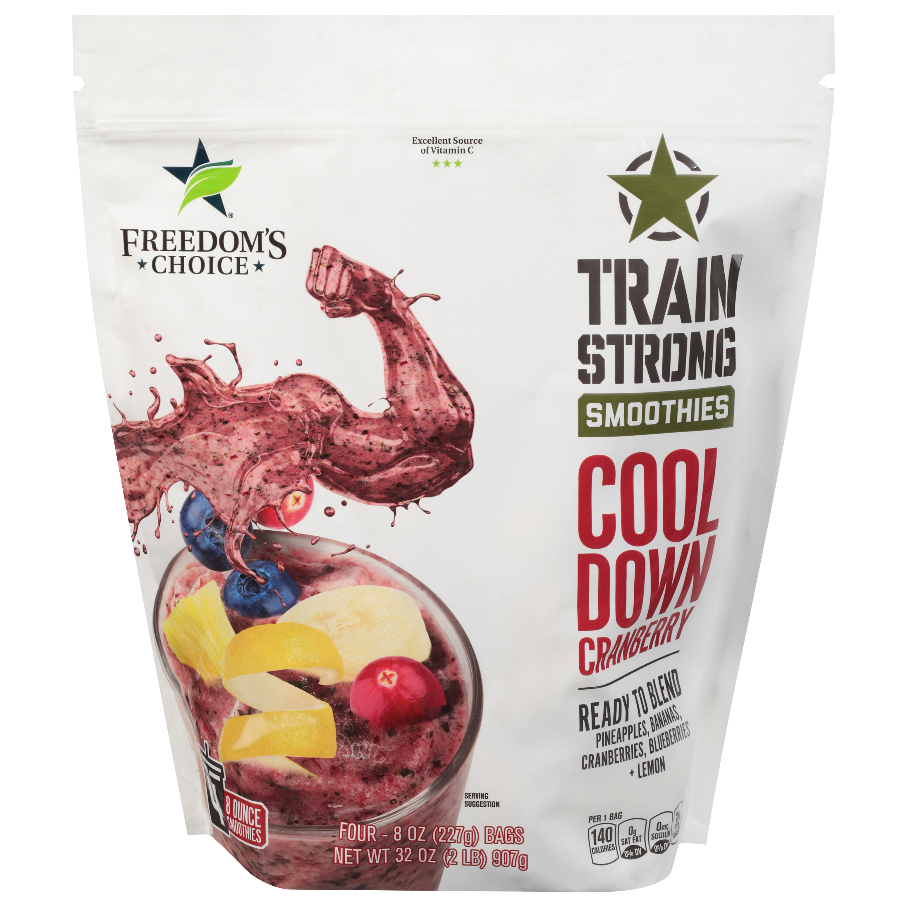 Freedom's Choice Train Strong Cool Down Cranberry Smoothies 4 ea