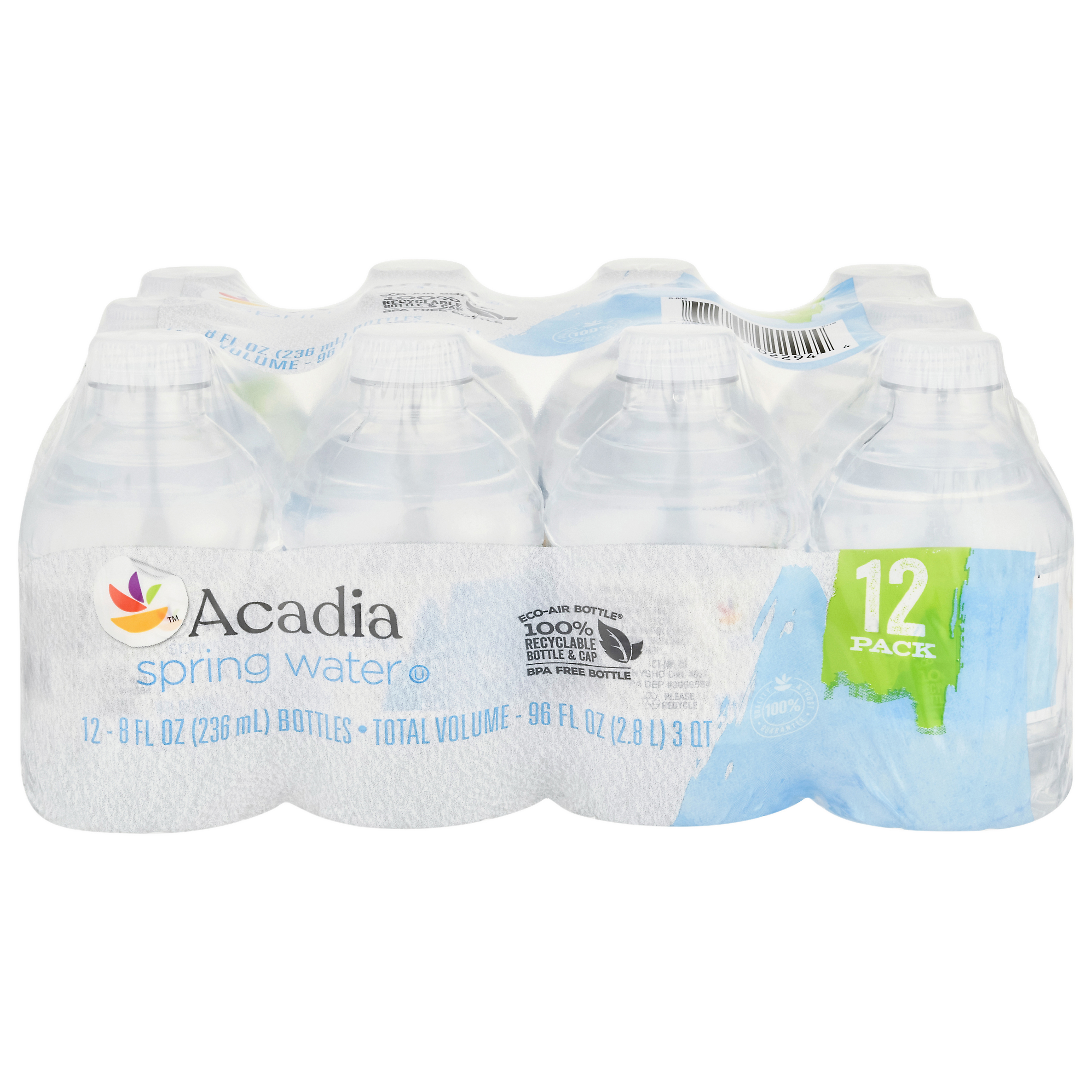 Ahold Acadia Spring Water 12 - 8 fl oz Bottles