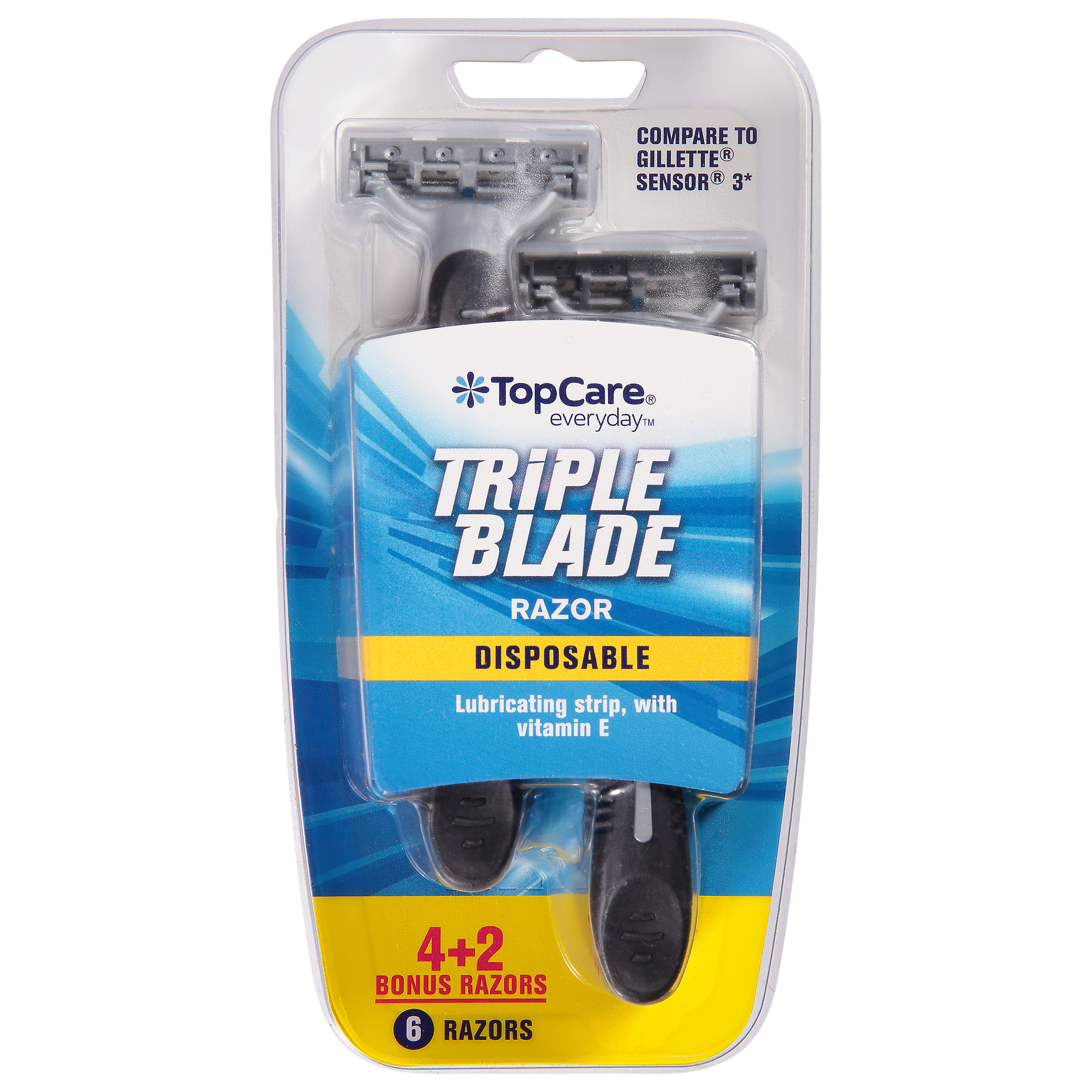 TopCare Everyday Disposable Triple Blade Razor 6 ea