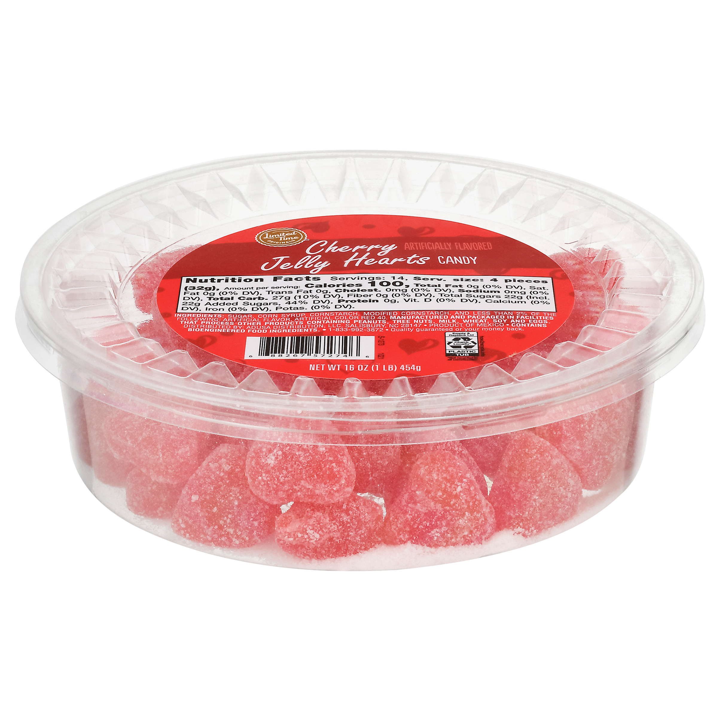 Limited Time Originals Jelly Hearts Cherry Candy 16 oz