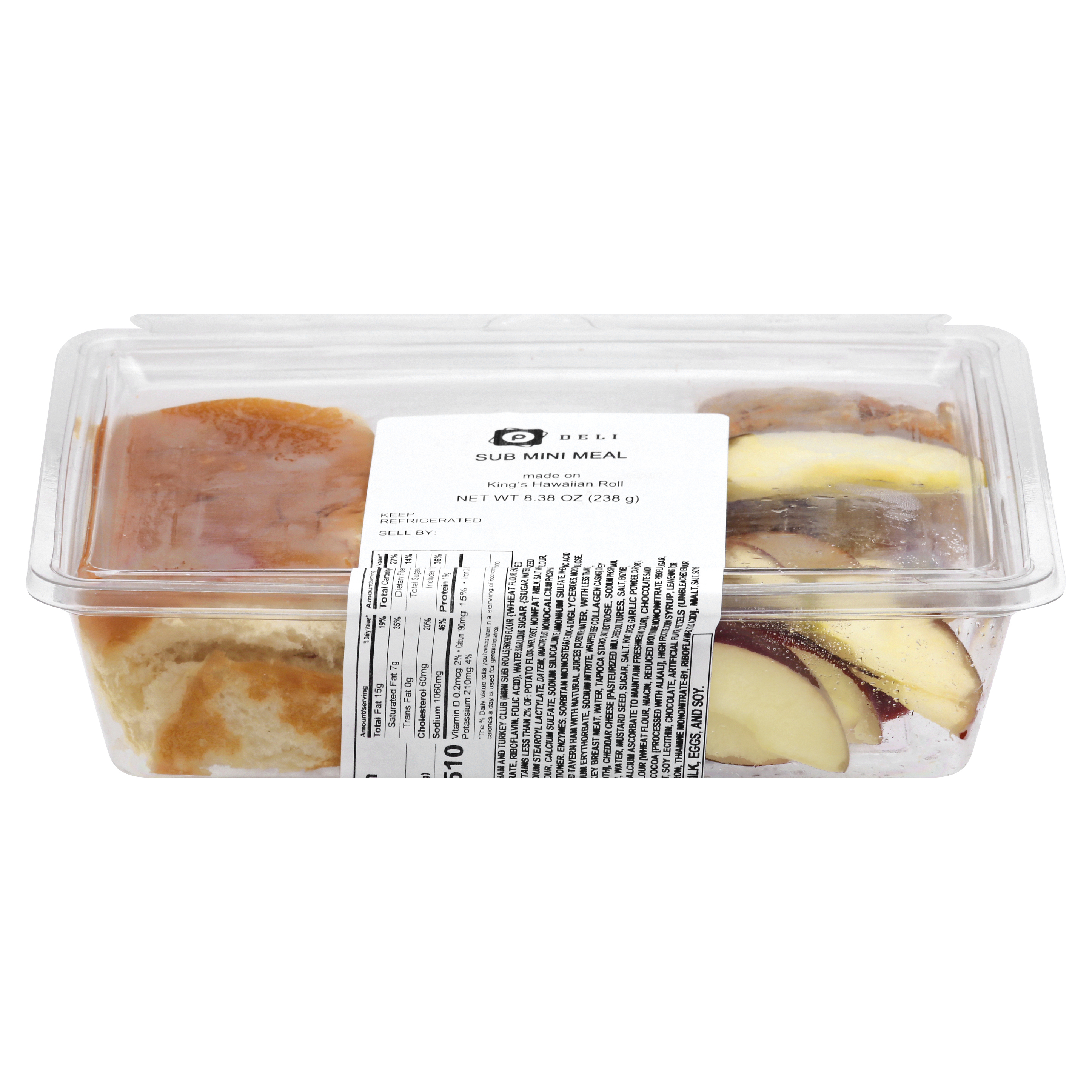 Publix Deli Sub Mini Meal 8.38 oz Clam Shell