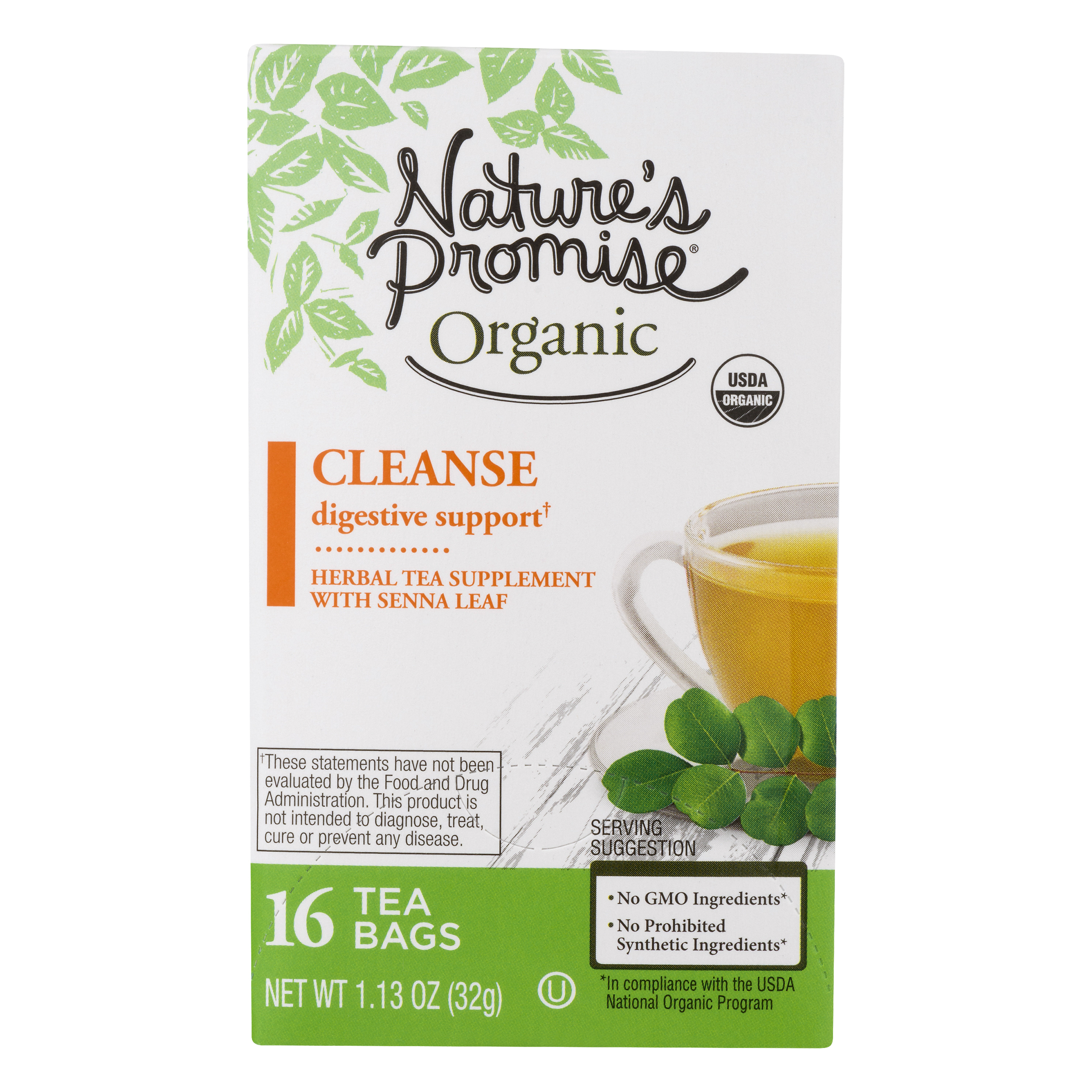 Nature's Promise Organic Organic Cleanse Tea Bags Herbal Tea Supplement ...