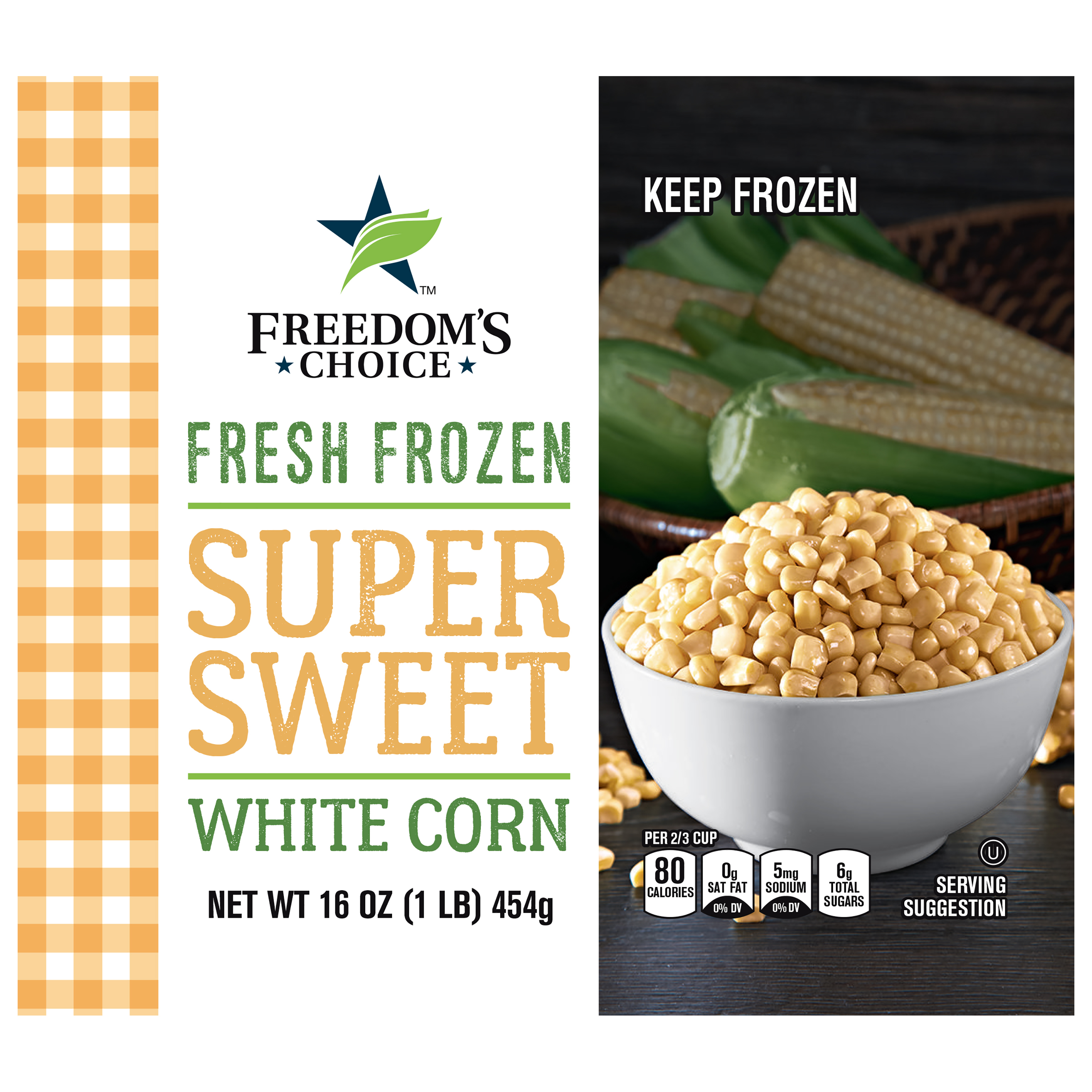 Freedom's Choice Fresh Frozen Super Sweet White Corn 16 oz