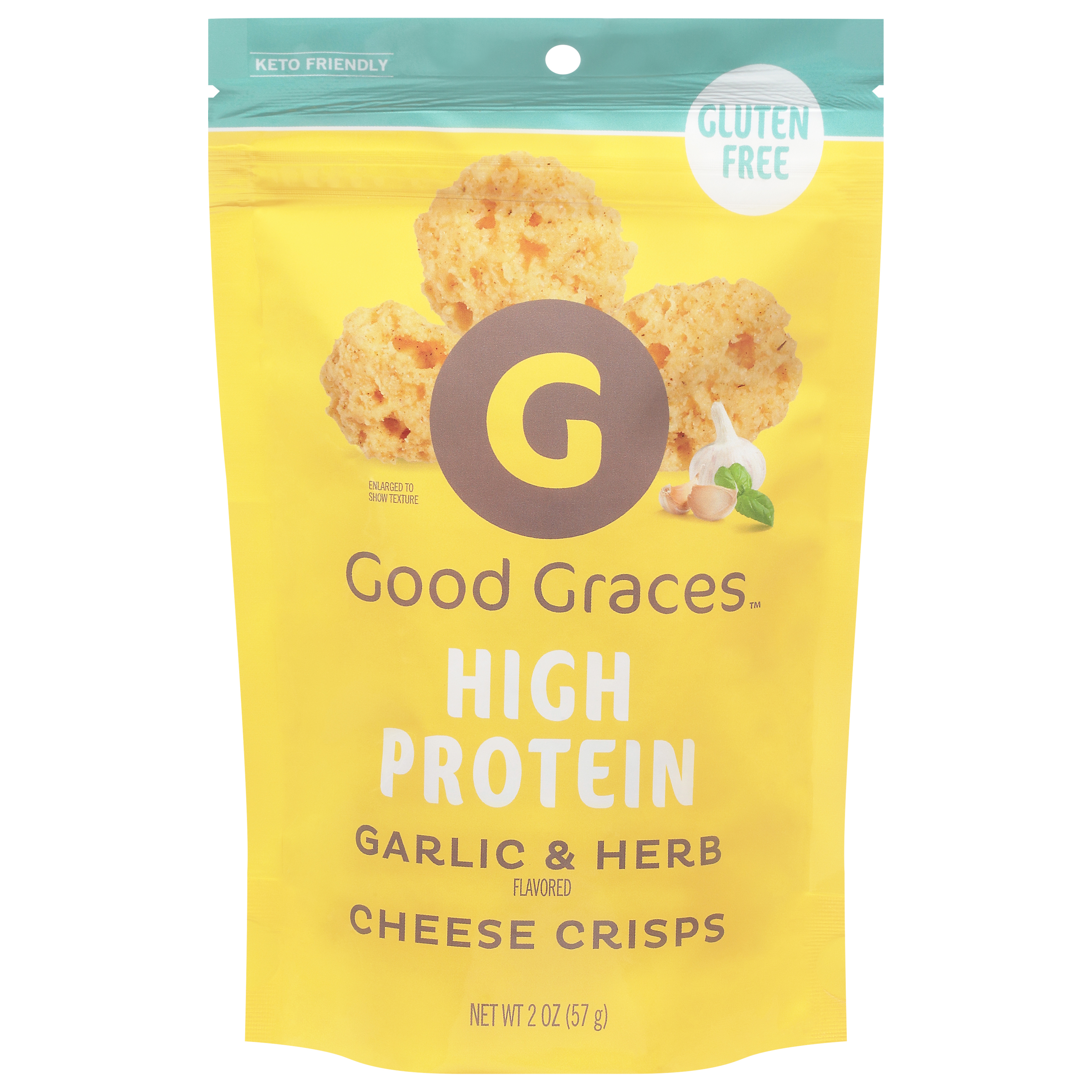 Good Graces High Protein Garlic & Herb Flavored Cheese Crisps 2 oz