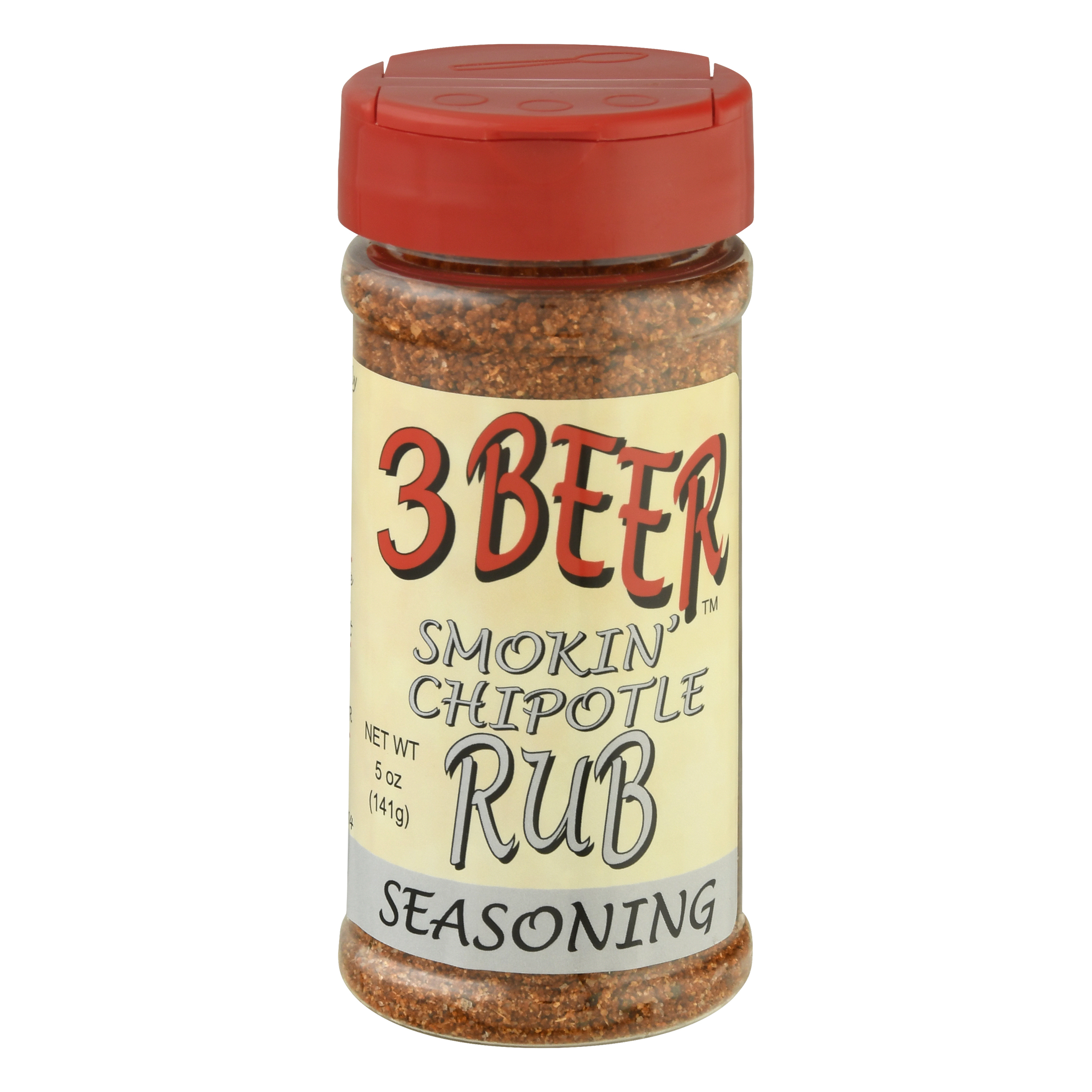 3 Beer Smokin Chipotle Rub Seasoning 5 oz BOTTLE