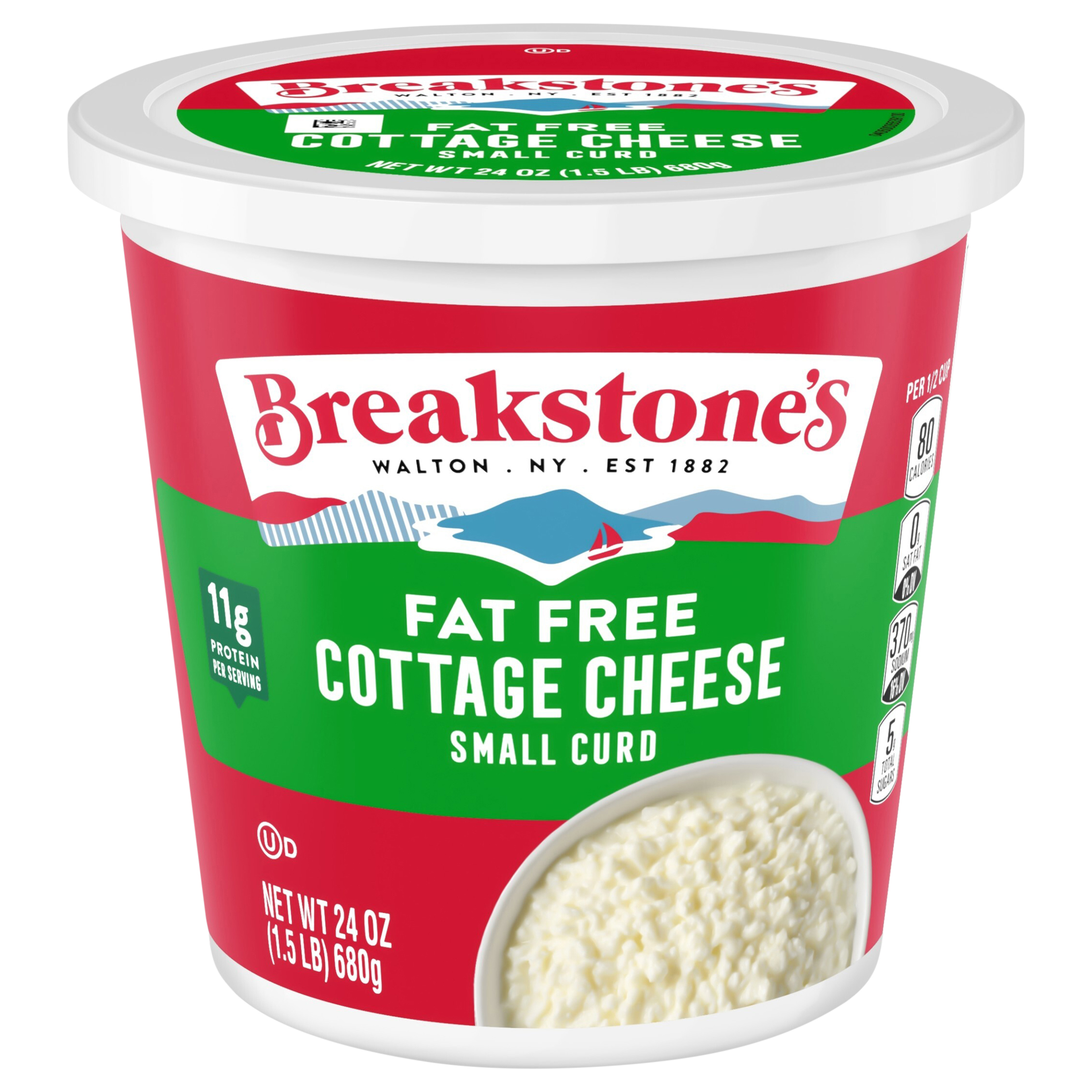 Calories in Classic 4% Milkfat Small Curd Cottage Cheese from Daisy