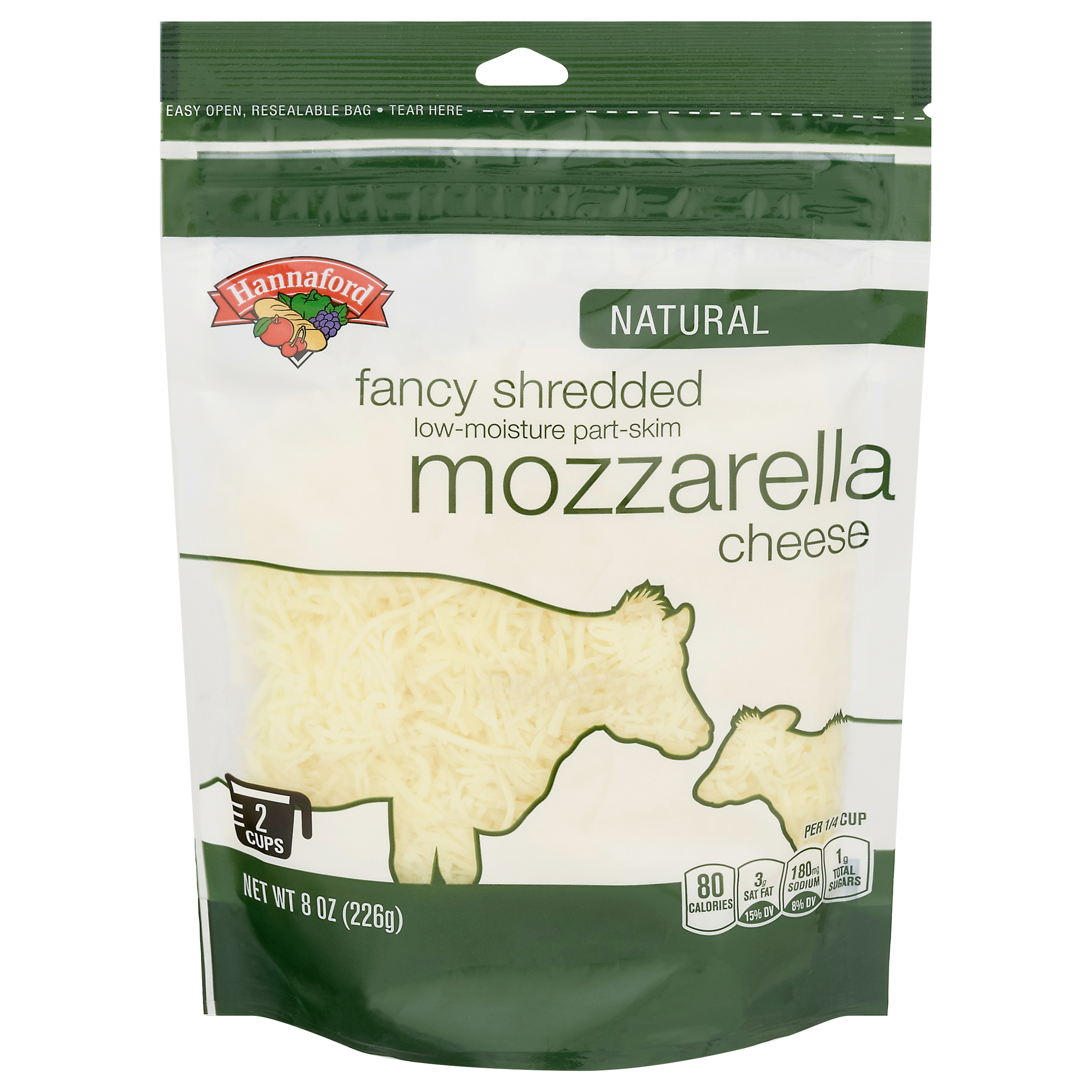 Hannaford Fancy Shredded Natural Mozzarella Cheese 8 oz