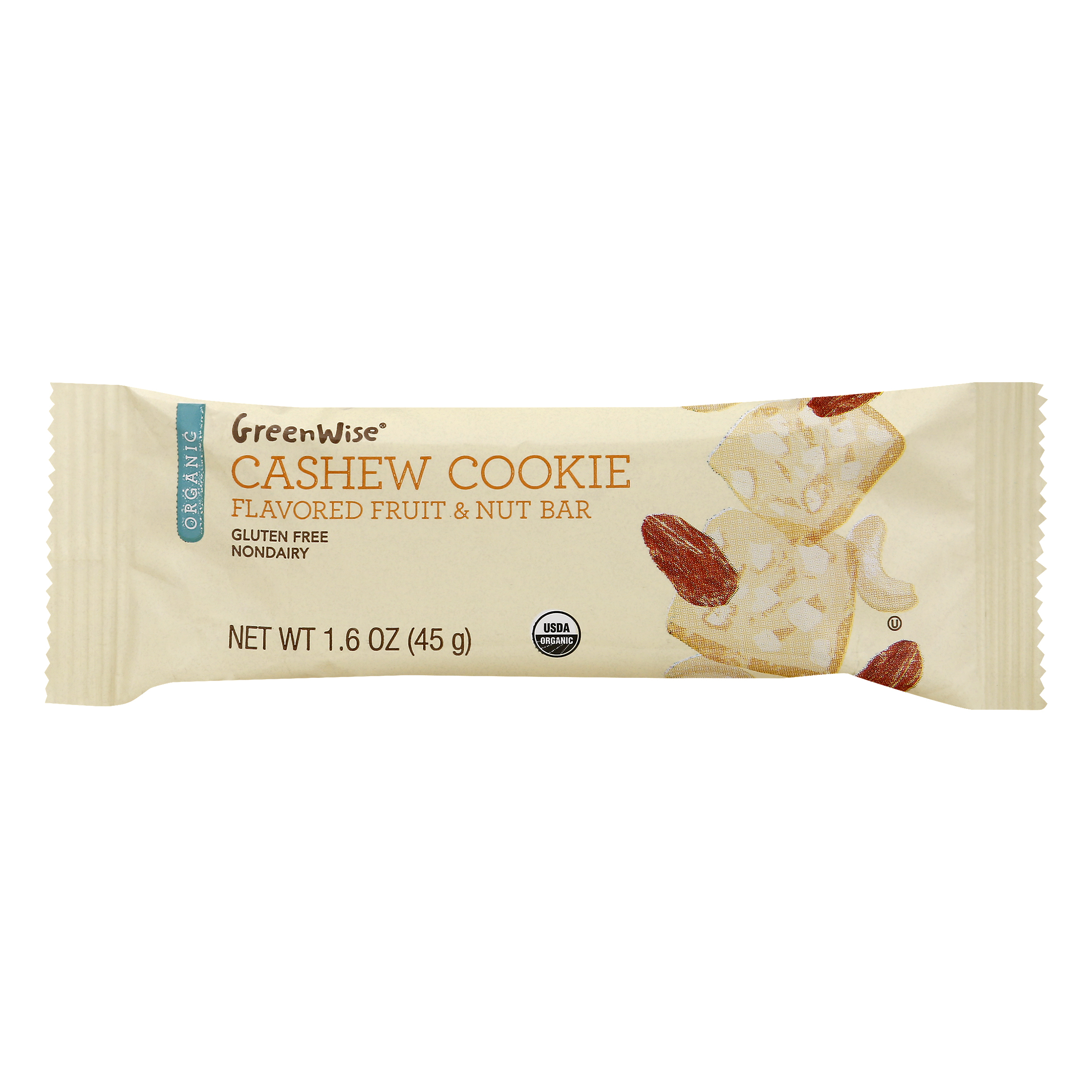 GreenWise Organic Cashew Cookie 1.6 oz WRAPPER