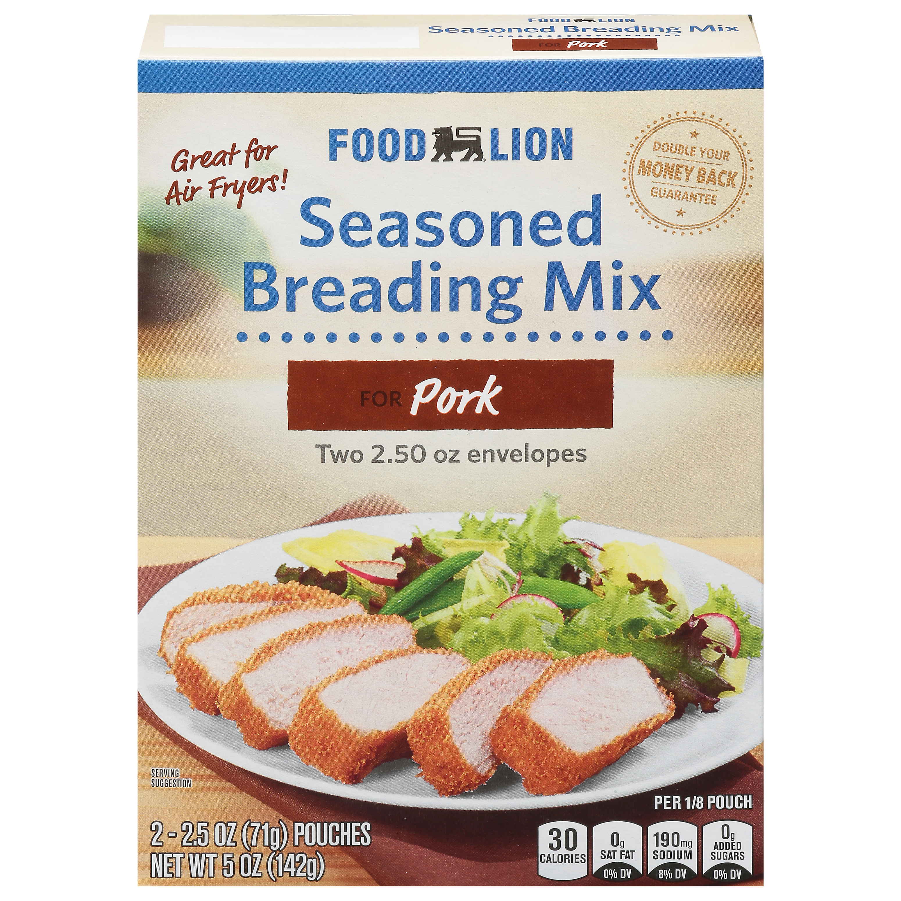 Food Lion Seasoned for Pork Breading Mix 2 - 2.5 oz Pouches
