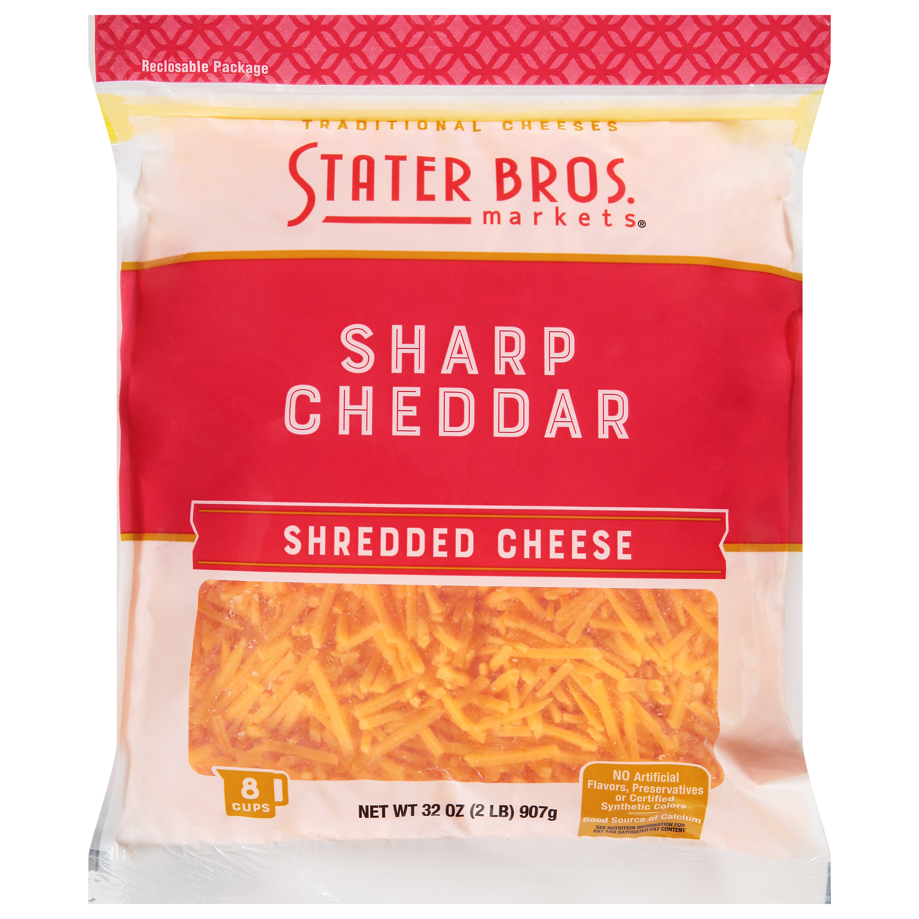 Stater Bros. Sharp Cheddar Shredded Cheese 32 oz