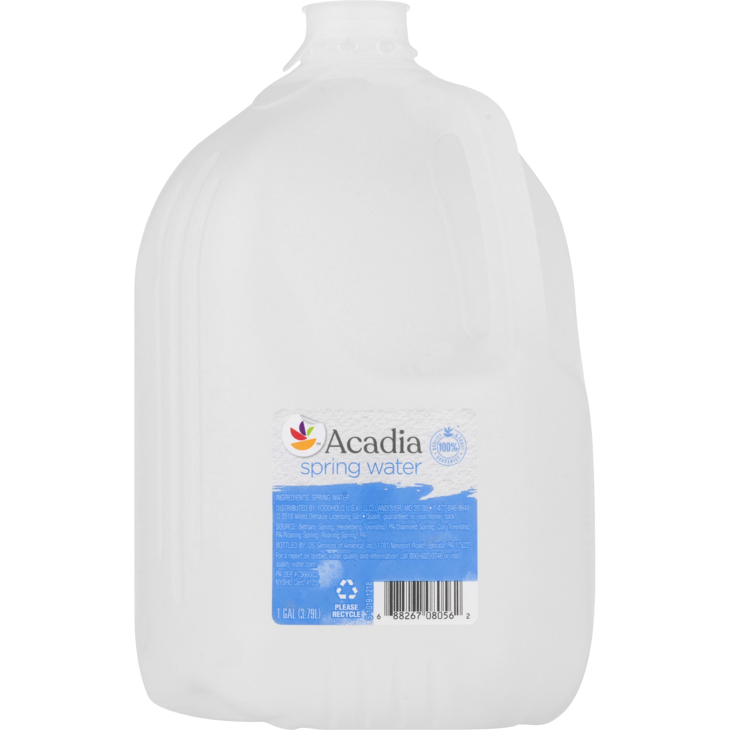 Acadia Spring Water, Jug