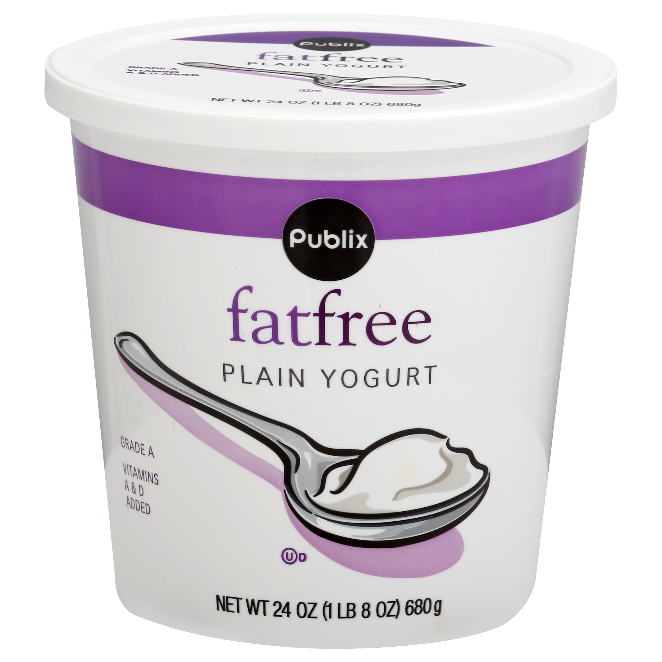 Publix Fat Free Plain Yogurt 24.0 oz CUP\TUB