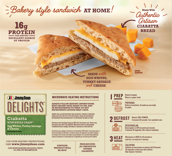 how to cook a jimmy dean breakfast sandwich in the oven