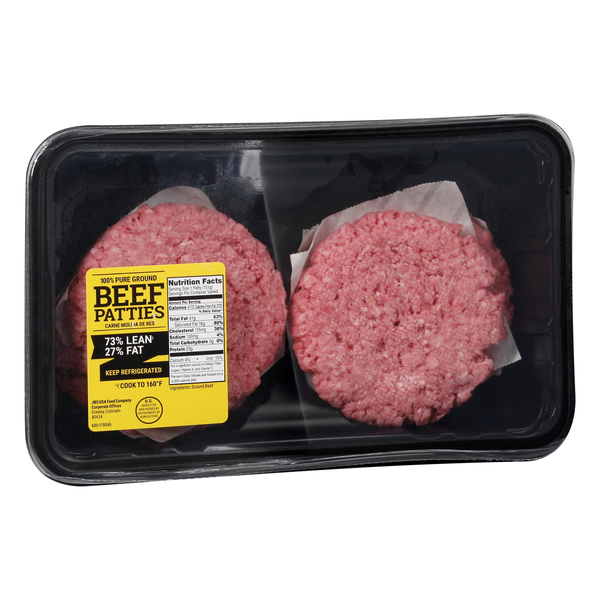 cooked ground beef patty calories