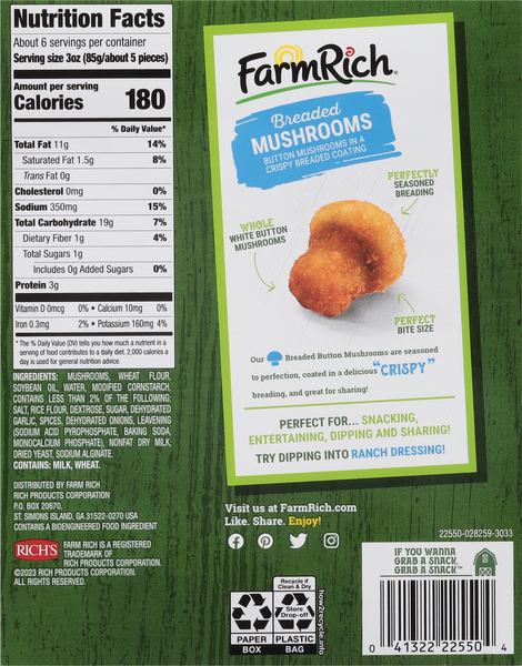 how to cook frozen battered mushrooms