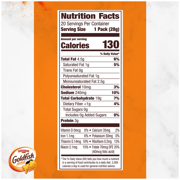 Goldfish Ingredients Label