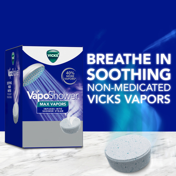 Vicks VapoShower Max Eucalyptus Shower Steamer Tablets 4 ct box Stop Shop