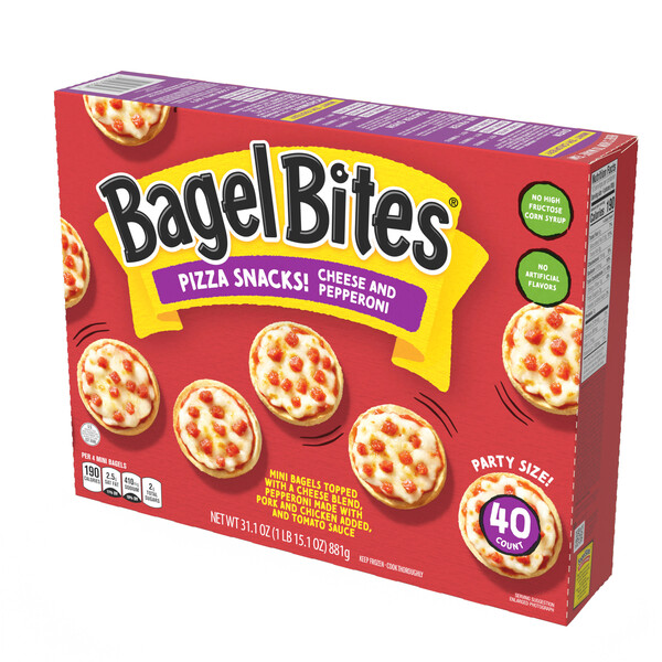 how to cook frozen pizza bagel bites