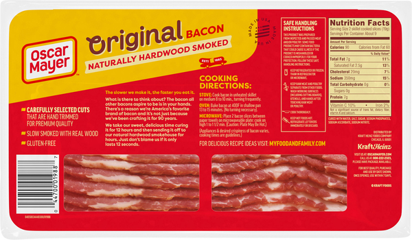 how to cook bacon label