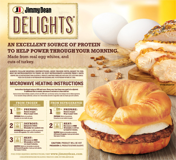 how to cook a jimmy dean breakfast sandwich in the microwave