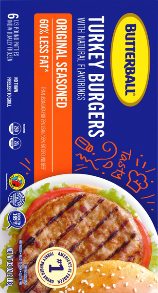 Butterball Turkey Burgers Butterball Frozen Turkey Burgers, All