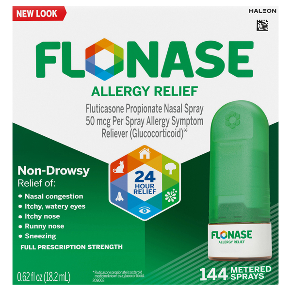 Flonase Allergy Relief Full Prescription Strength Non 144 Metered Sprays 0.62 oz btl Stop Shop