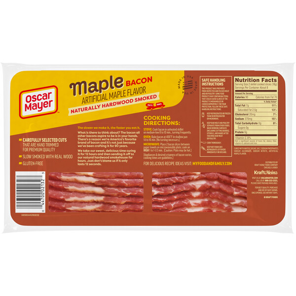 how to cook bacon label