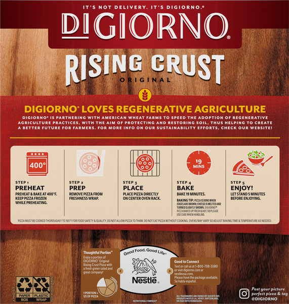 how to cook frozen digiornos pizza
