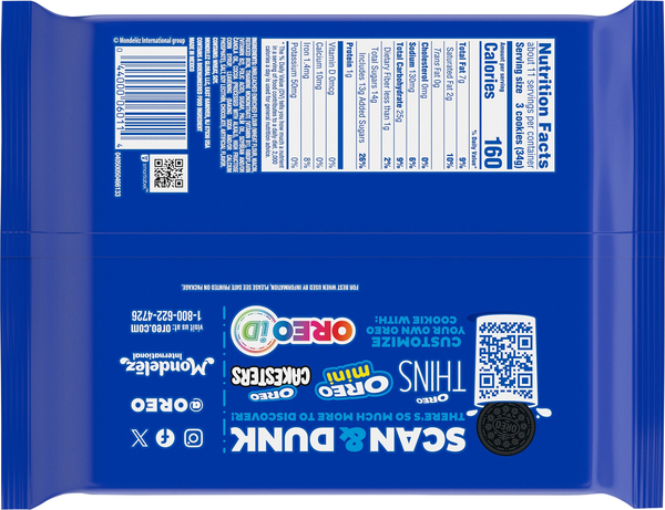 Oreo Cookies Package Back OREO Firework Chocolate Sandwich Cookies