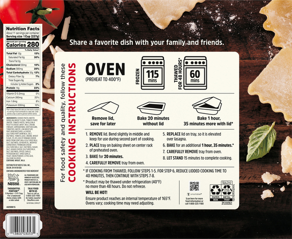 how to cook stouffers lasagna in oven