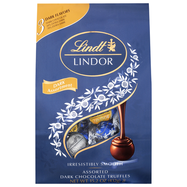 Blue lindt chocolate store