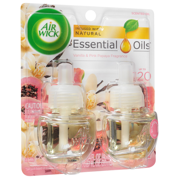 Air Wick Vanilla Pink Papaya Essential Oils Refill 1.34 oz pkg GIANT