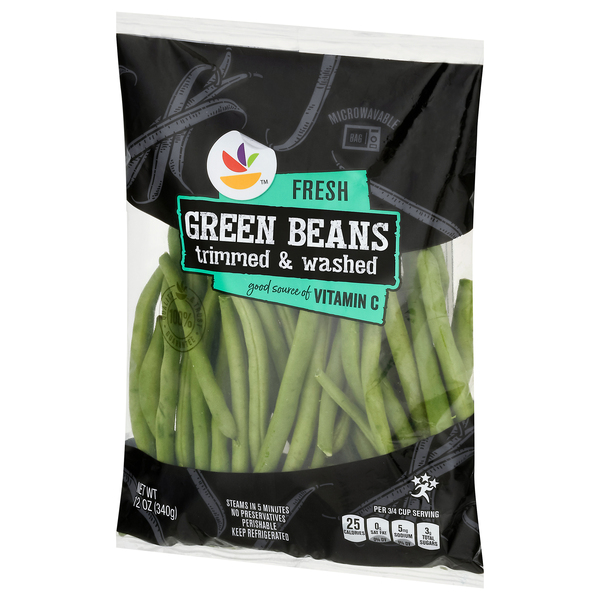 Stop Shop Fresh Trimmed Washed Green Beans 12 oz bag Stop Shop
