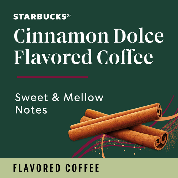 Starbucks Cinnamon Dolce Flavored Light Roast Coffee K Cup Pods 10 ct box MARTIN S