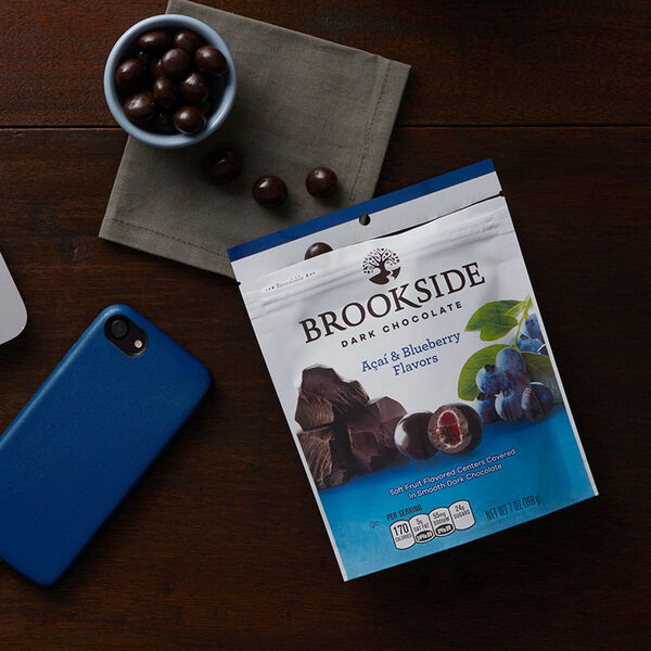 Brookside Dark Chocolate Candy with Acai Blueberry Flavored Center 7 oz bag GIANT