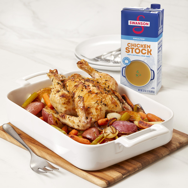 Swanson 100 Natural Unsalted Chicken Stock 32 oz ctn Giant