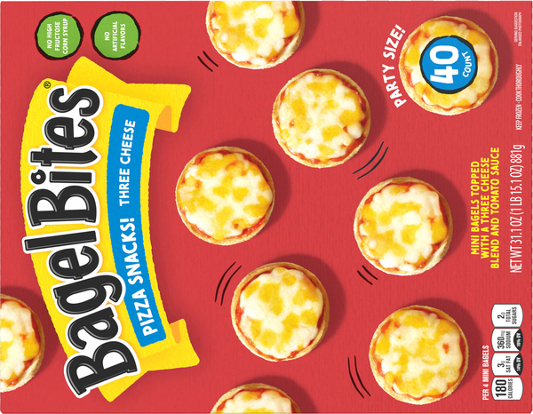 how to cook frozen pizza bagel bites