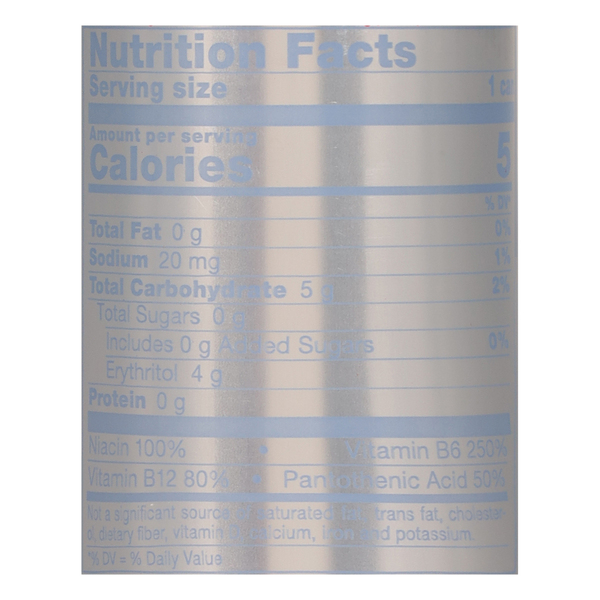 Red Bull Nutrition Label