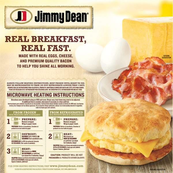 how to cook a jimmy dean breakfast sandwich in the oven
