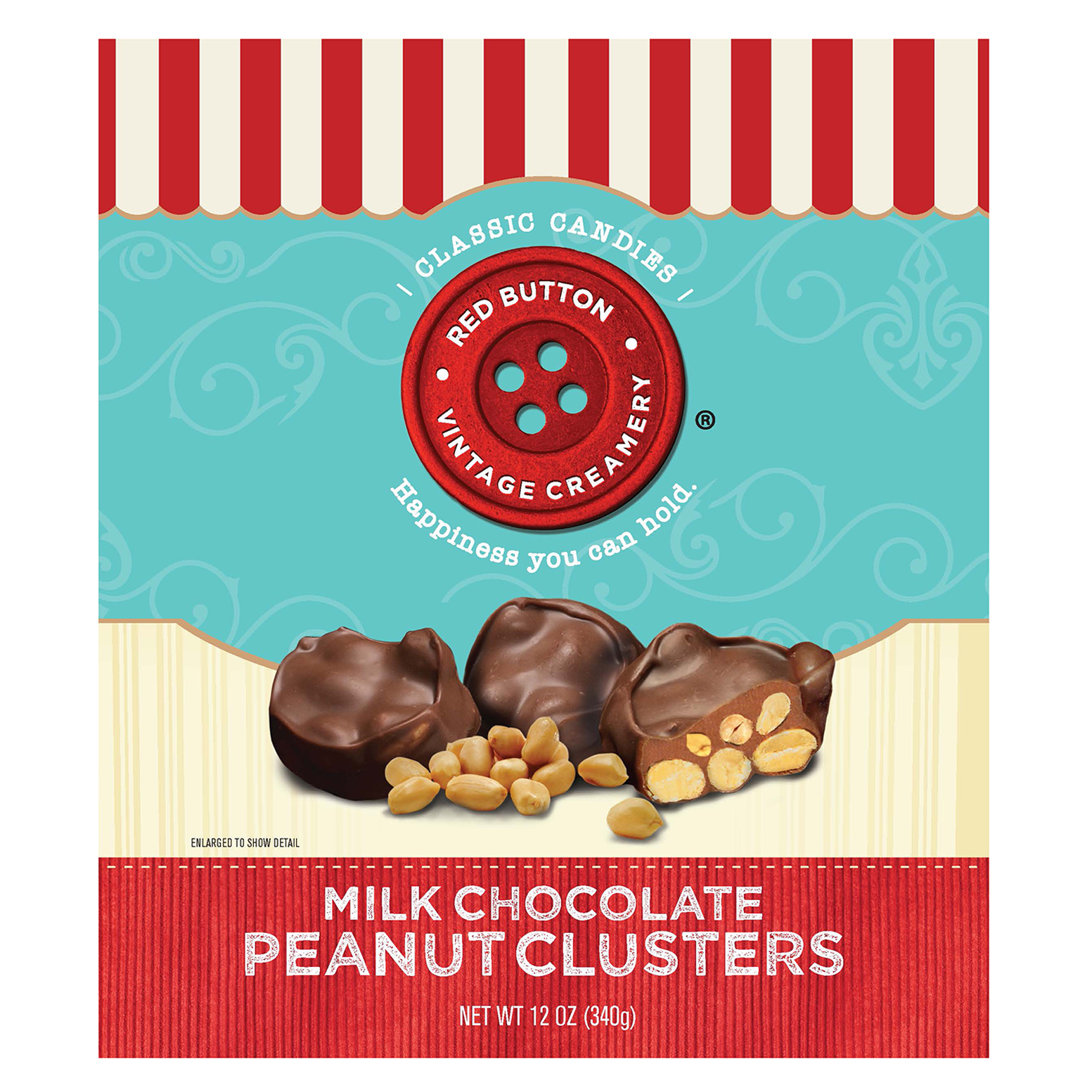 Red Button Vintage Creamery Peanut Clusters Milk Chocolate 12 oz