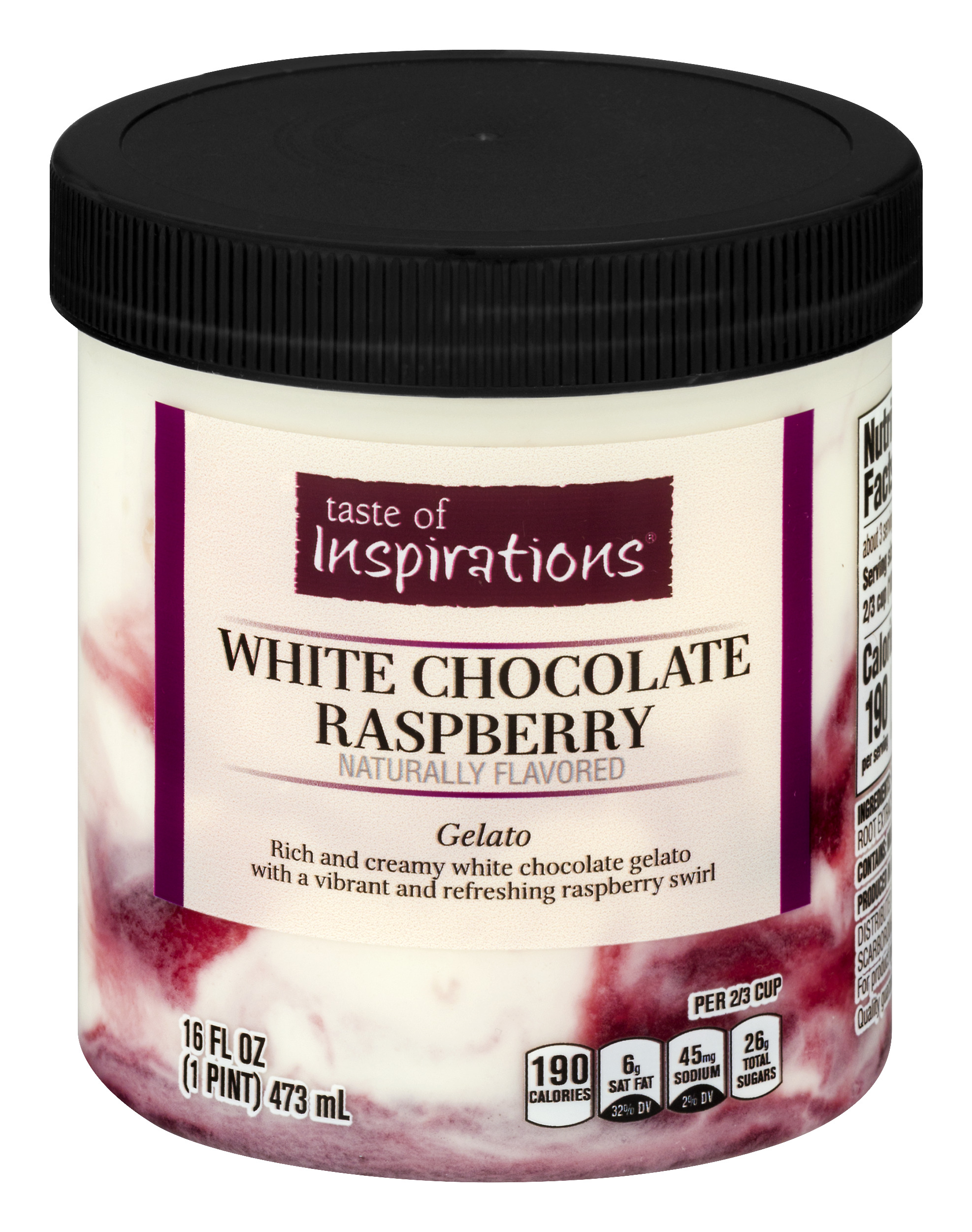 Taste of Inspirations Gelato White Chocolate Raspberry